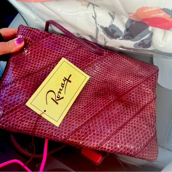 ronay | Bags | Vintage Ronay Leather Crossbody Bag Snakeskin And ...